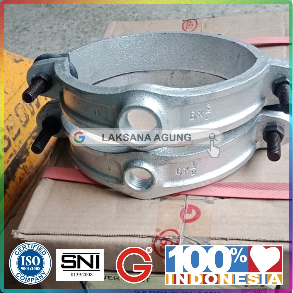 Jual Clamp Saddle Besi 4 X 1 inch Galvanis | klem sadel Galvanis 4 X 1 ...