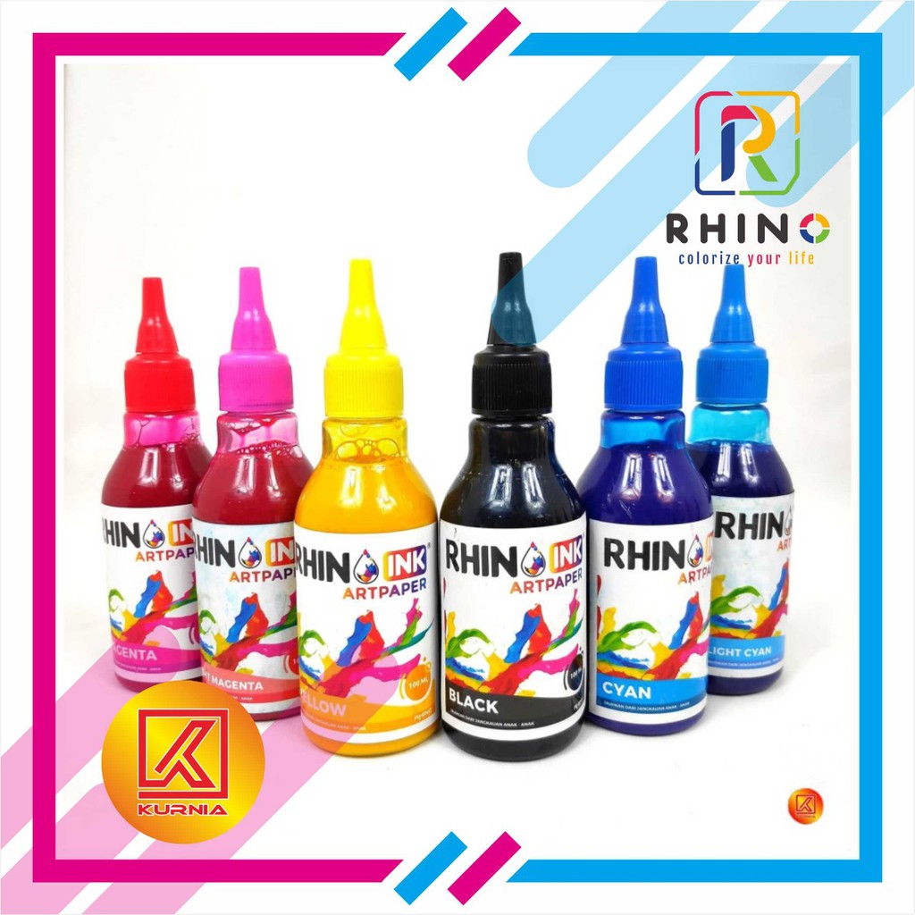 Jual Rhino Tinta Art Paper / Art Paper Ink Premium Quality Uk. 100ML ...