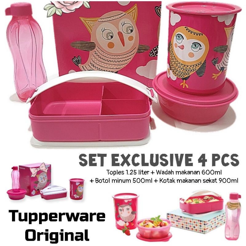 Jual Tupperware Original Set Lengkap Toples Bekal Makanan Botol Minum ...