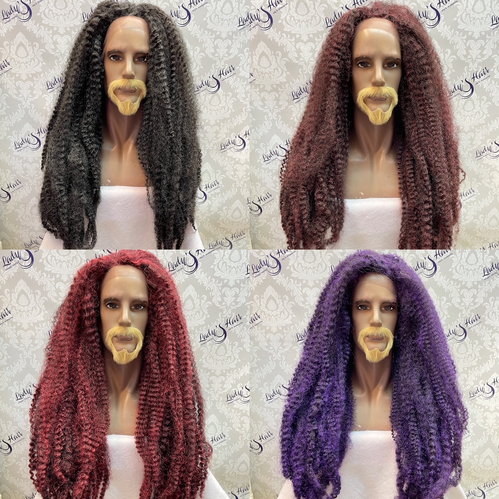 Jual wig gimbal afro panjang bervolume unisex bahan kanekalon african ...