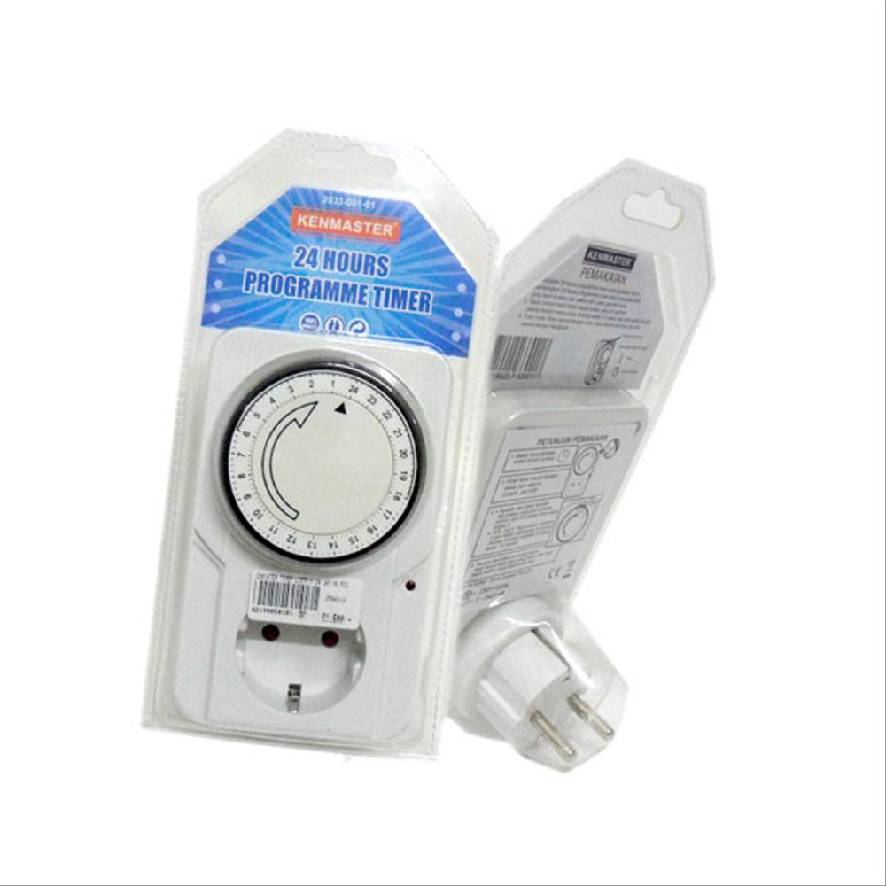 Jual Stop Kontak Timer Manual Analog 24 Jam Program Kenmaster | Shopee ...