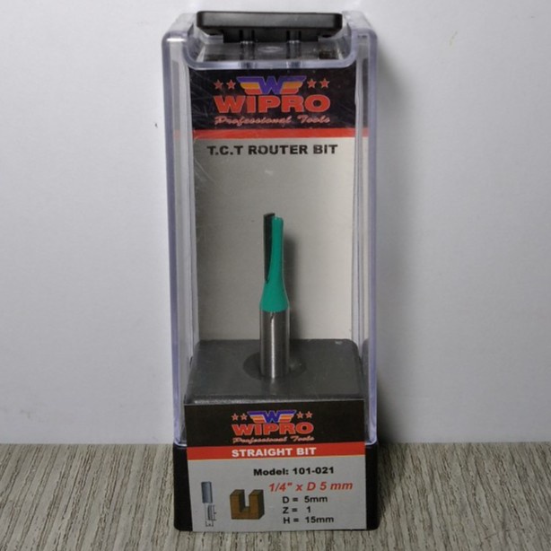Jual WIPRO MATA PROFIL ROUTER STRAIGHT BITS 1/4" X D 5MM 101-021 ...