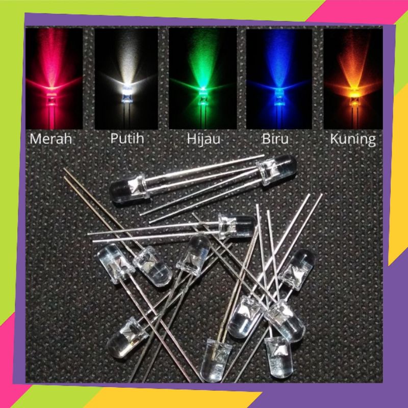 Jual Lampu LED 5mm satu warna | Shopee Indonesia