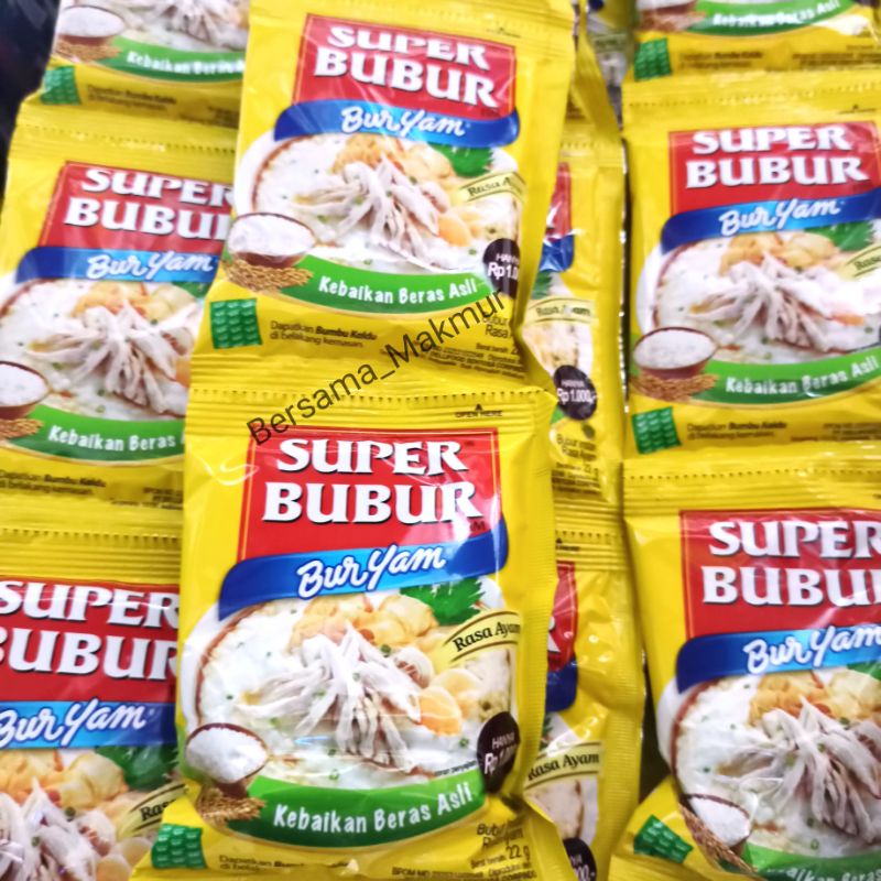 Jual BURYAM Super Bubur Instant renceng isi 10 sachet | Shopee Indonesia