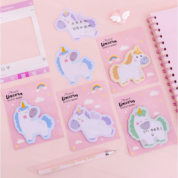 Jual STICKY NOTE UNICORN/ UNICORN STICKY NOTE/ POST IT UNICORN/ UNICORN ...