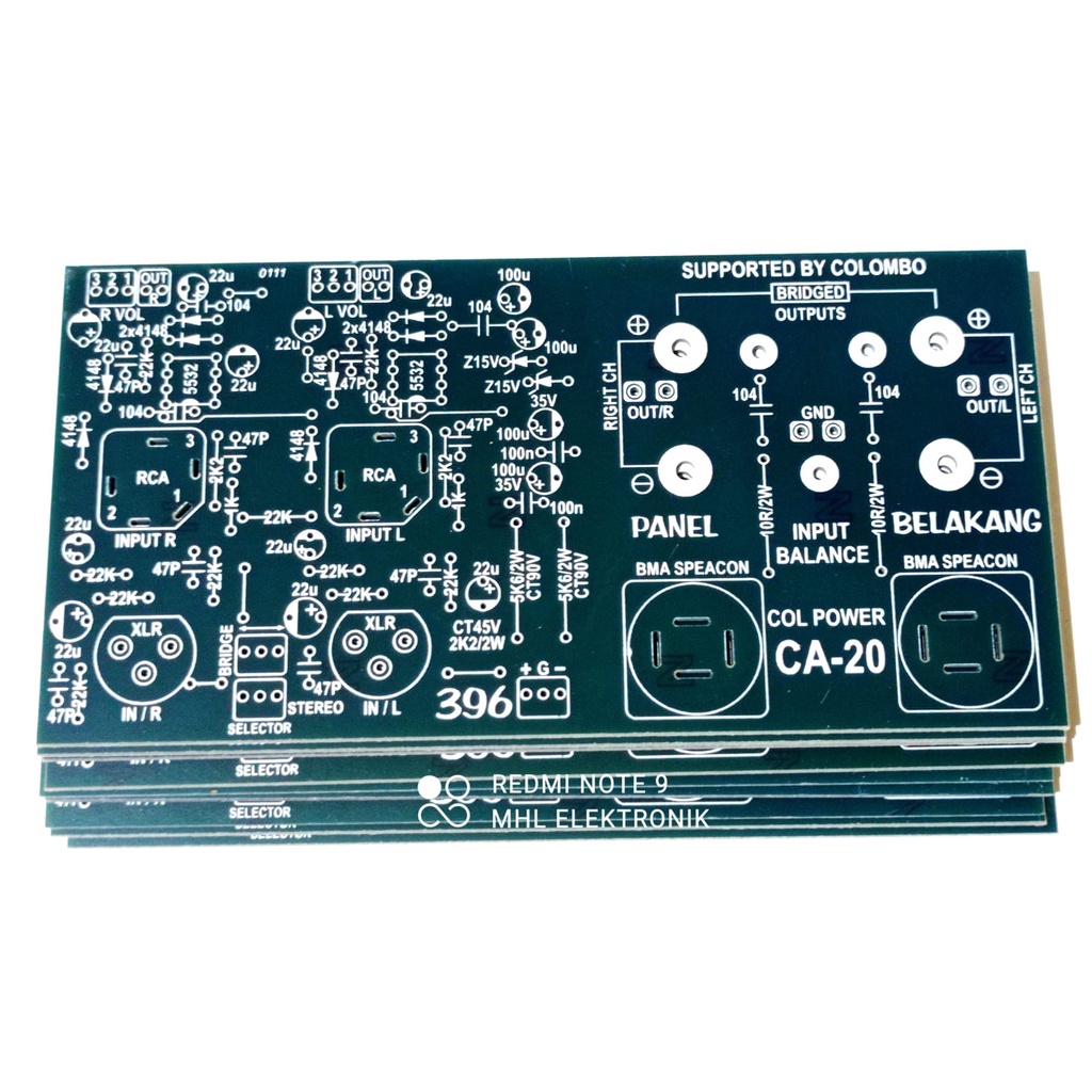 Jual PCB Input Balance Panel Belakang Box CA-20 Tipe 396 PL : 15,5 x 7 ...