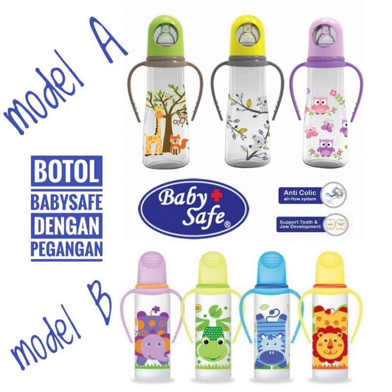 Jual Baby Safe Dot Bayi Botol Susu ASI Babysafe dengan Handle Pegangan ...