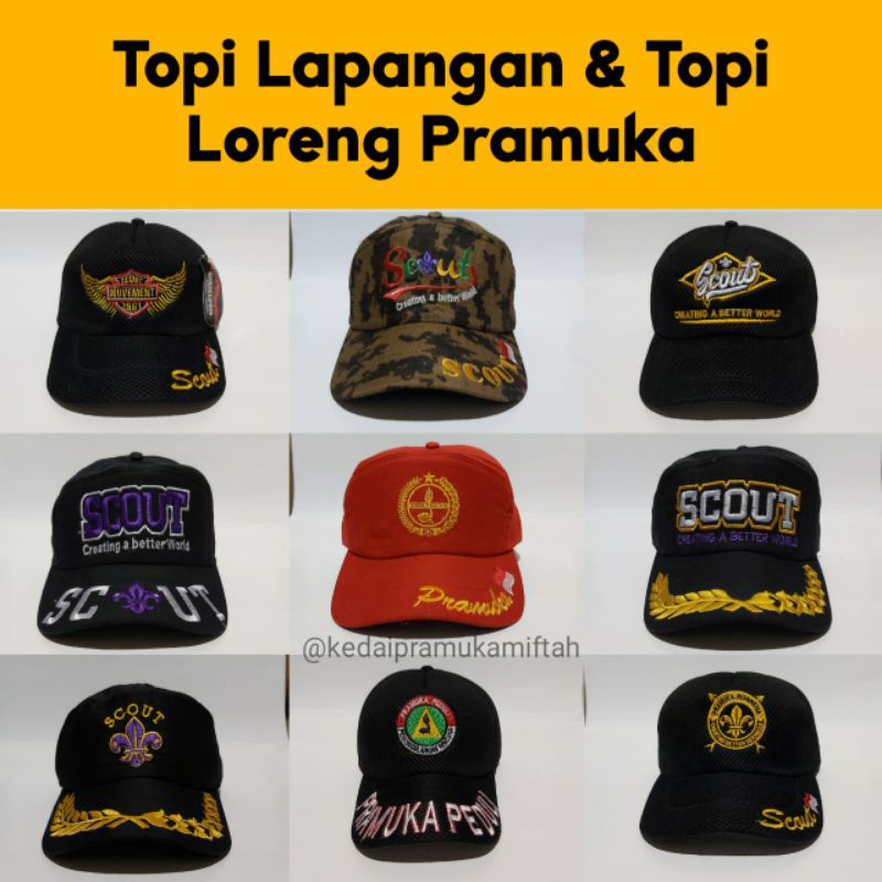 Jual Topi Loreng Pramuka - Topi Pramuka - Topi Scout - Topi Jaring ...