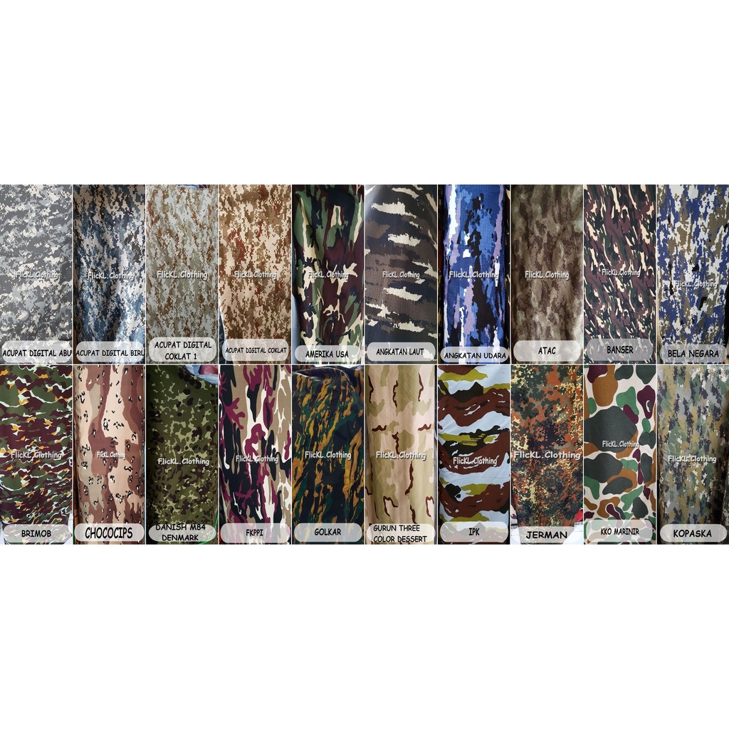 Jual Kain Loreng Bahan Camo Loreng Twill Loreng Ripstop Loreng Katun ...