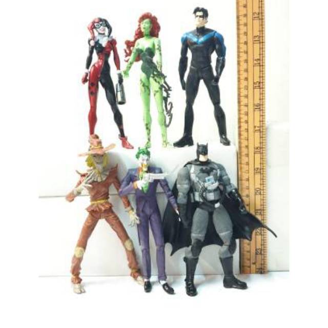 Jual figure set 6 batman nightwing harley joker poison ivy scarecrow ...