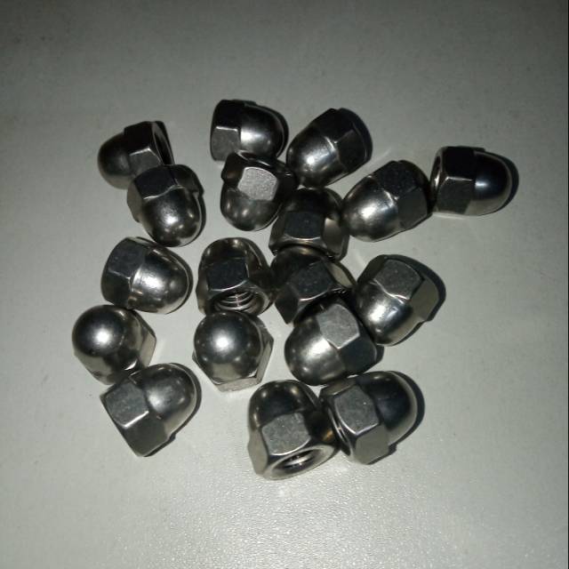 Jual Mur topi stainless m8 (baut 12 /13 ) | Shopee Indonesia