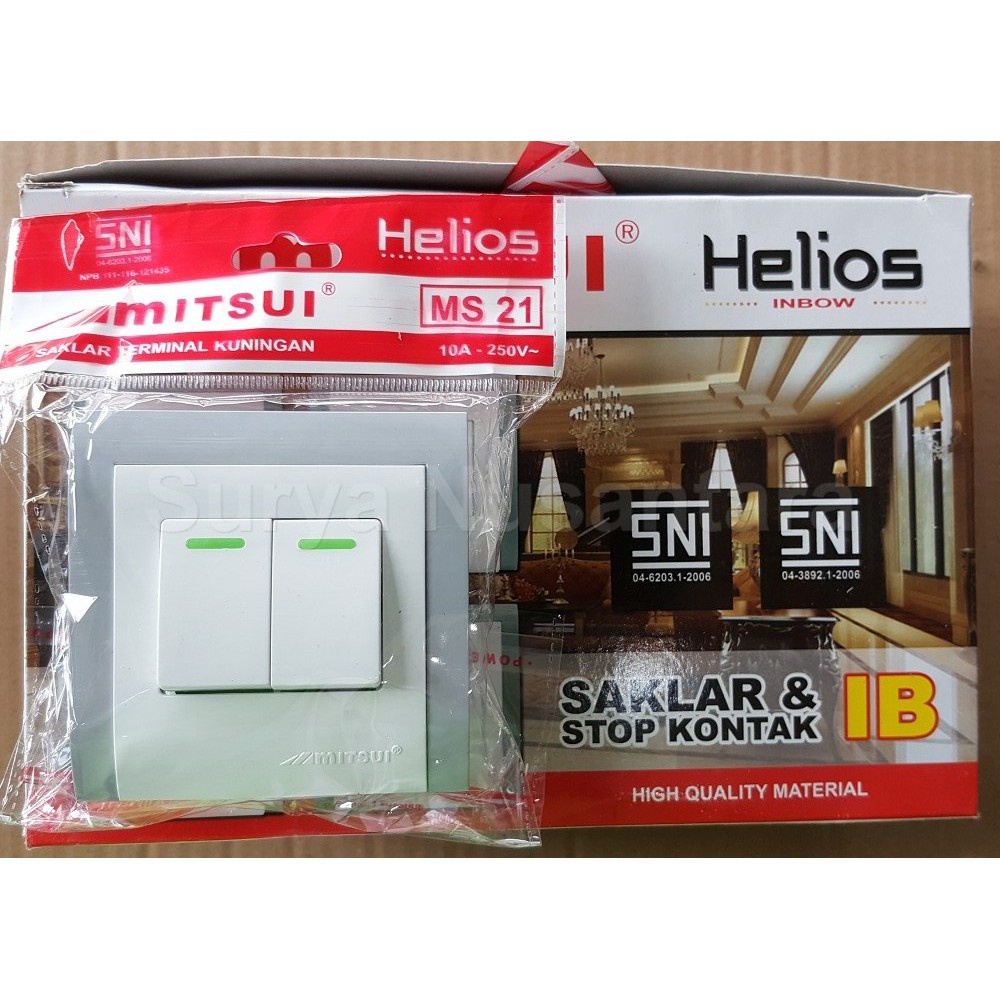 Jual Mitsui Saklar Seri Dobel IB Tanam Helios MS 21 Inbow SNI Original ...