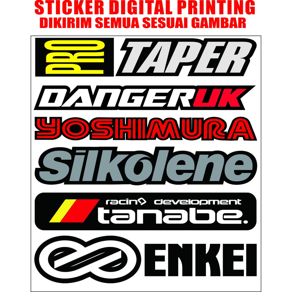 Jual STIKER SPONSOR ANEKA RACING STICKER LEMBARAN | Shopee Indonesia