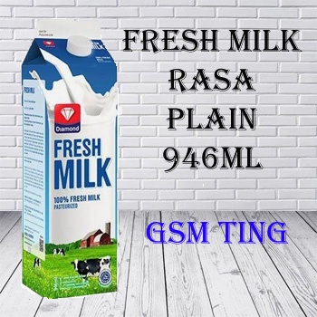 Jual Susu Uht Diamond Fresh Milk Plain 946ml | Shopee Indonesia