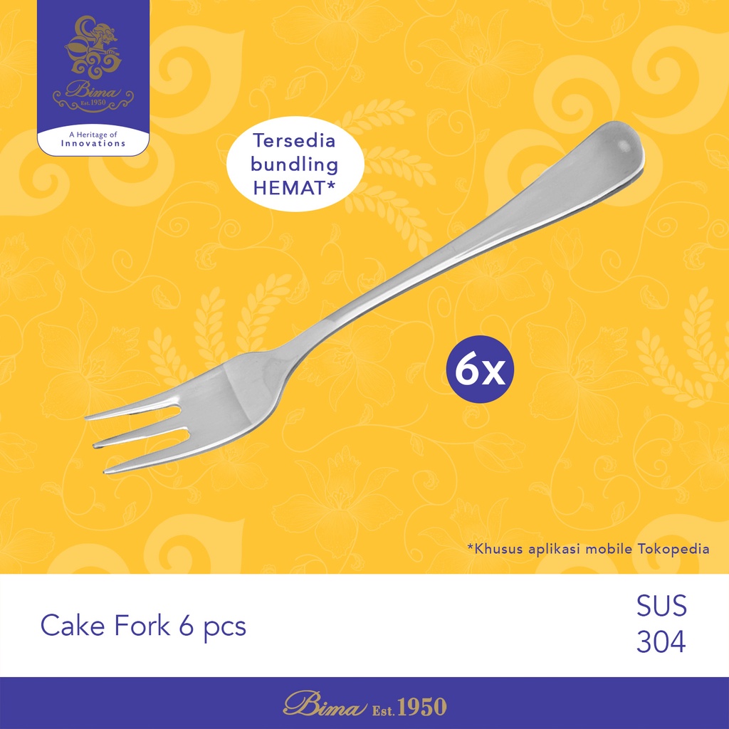 Jual Bima Cake Fork 6pcs Set | Shopee Indonesia