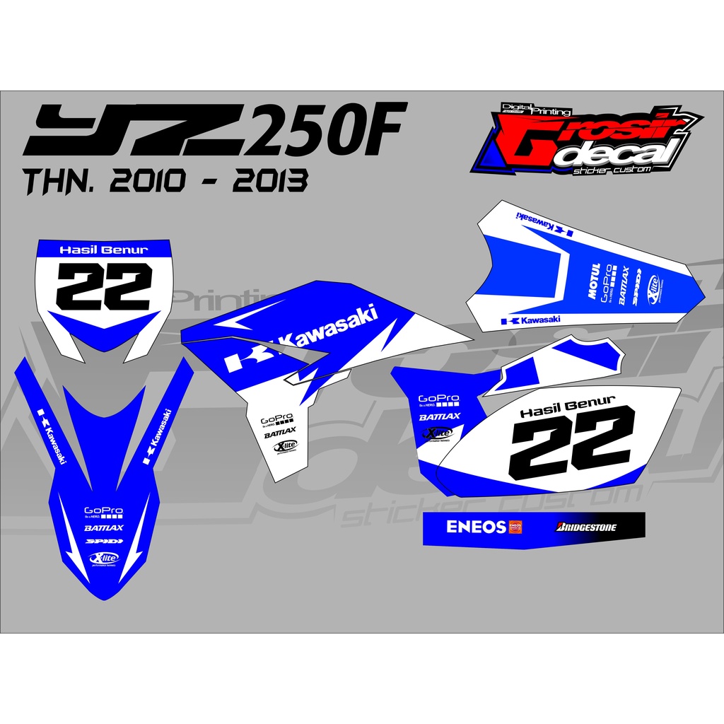 Jual Stiker Decal YZ 250F 2010 - 2013 Sticker YZ 250F Lama Fullbody ...