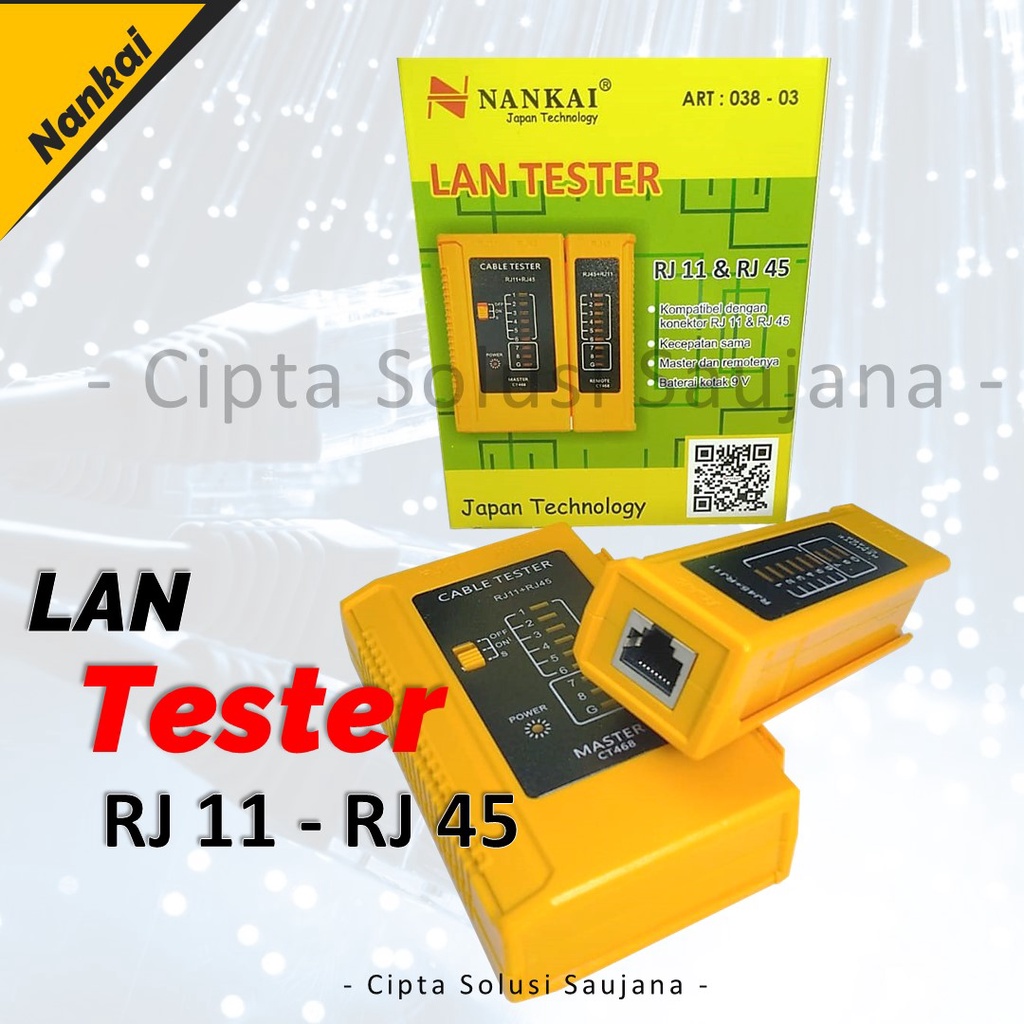 Jual ALAT TESTER KABEL LAN NANKAI TES KABEL JARINGAN KOMPUTER RJ45 ...