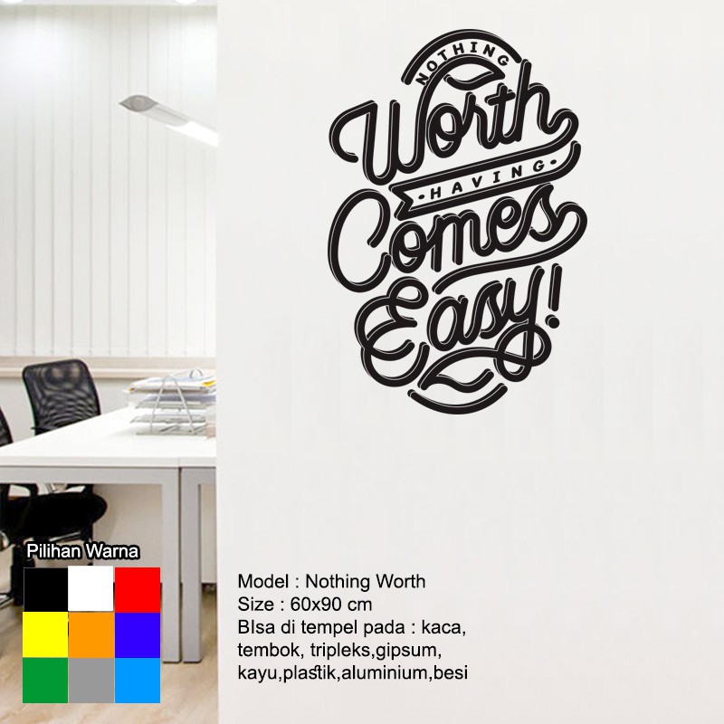 Jual Stiker Kata Kata Motivasi Dinding dan Kaca Kantor Quotes Cutting ...