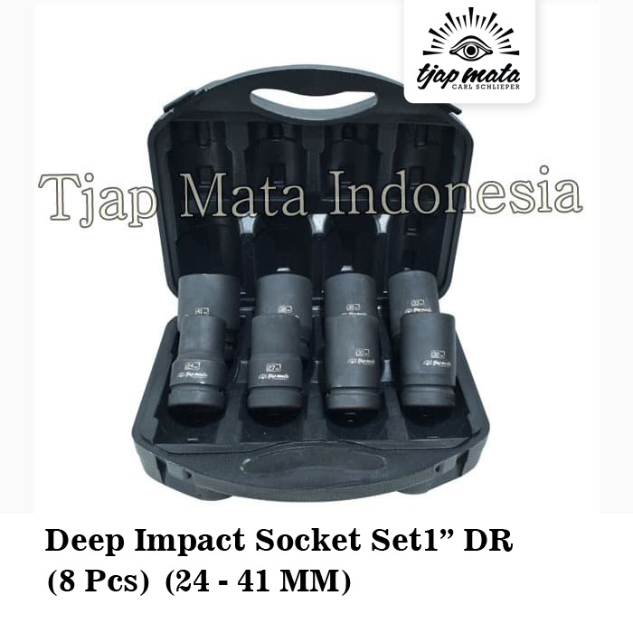 Jual TJAP MATA / CAP MATA Deep Impact Socket Set 1" DR (8 Pcs) (24 - 41 ...