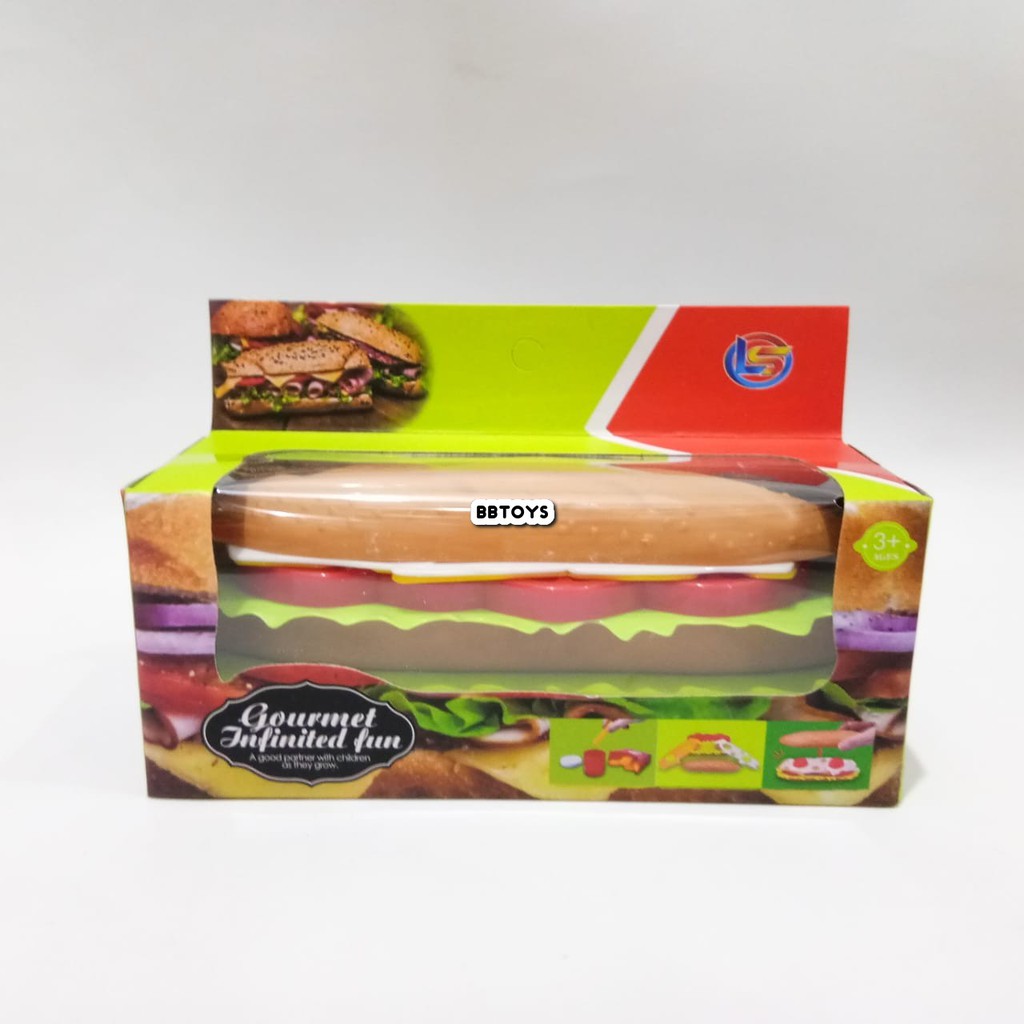 Jual Mainan edukasi Anak susun roti Sandwich - mainan susun makanan ...