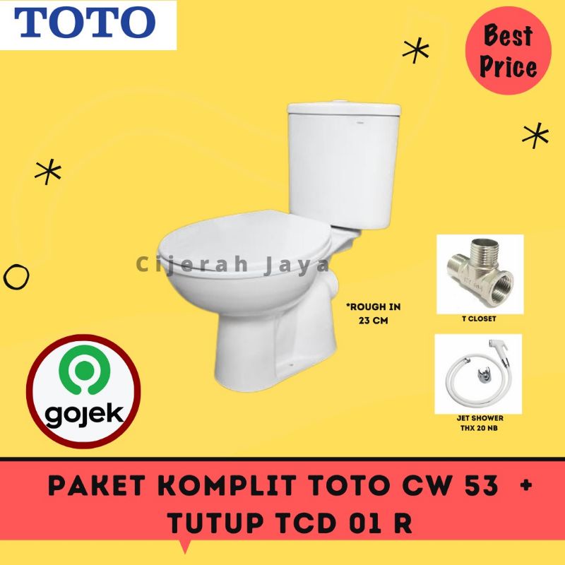Jual TOTO CLOSET DUDUK CW 53 + SW 53JP/53 + TCD 01R / MONOBLOK TOTO ...