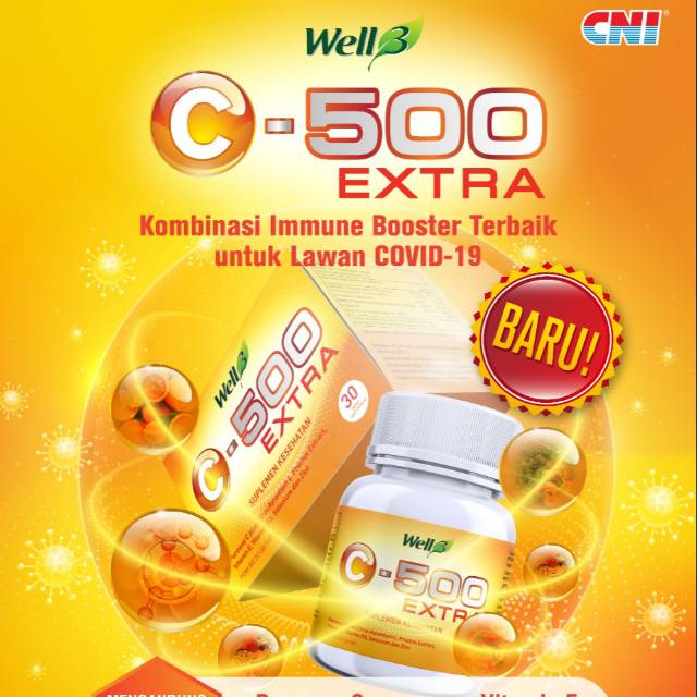Jual CNI Well 3 C-500 Extra ANTI CORONA ORIGINAL VIT C DAN E lengkap | Shopee Indonesia