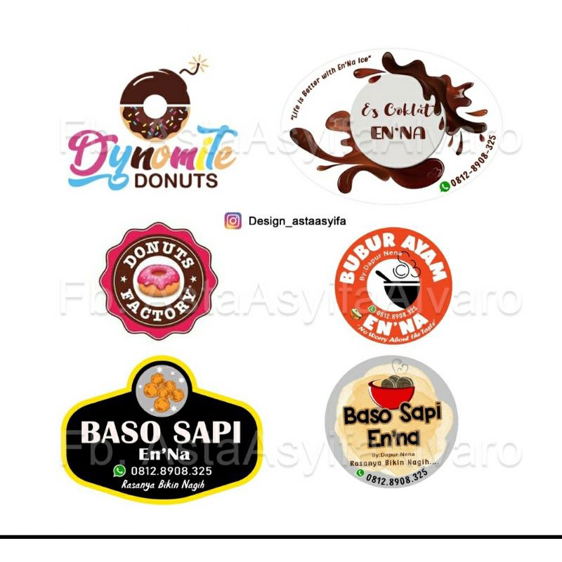 Jual Logo Design/ Dapat cetak Sticker 200pcs | Shopee Indonesia