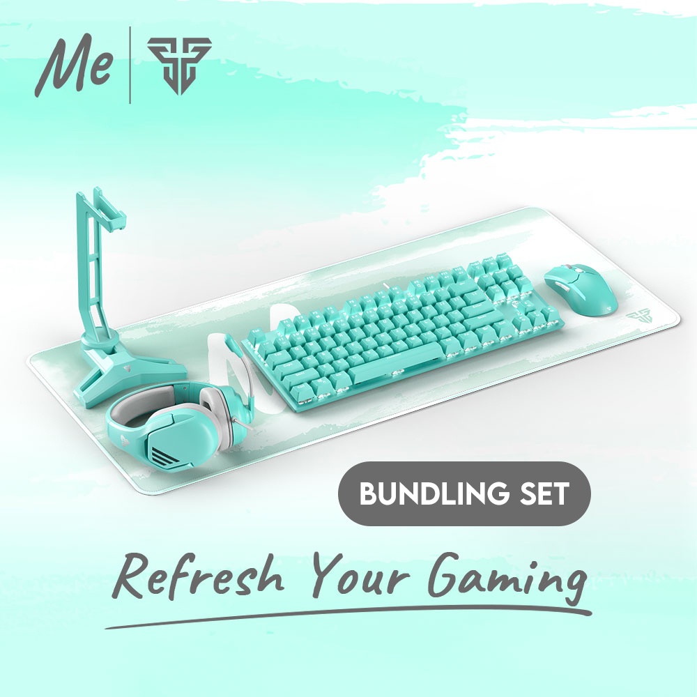 Jual Fantech MINT EDITION Bundling Set Mouse Wireless Keyboard Headset ...