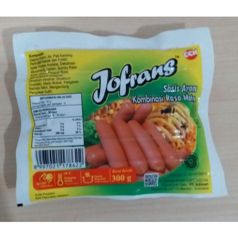 Jual JOFRANS sosis AYAM MADU isi 12pcs berat 300g | Shopee Indonesia