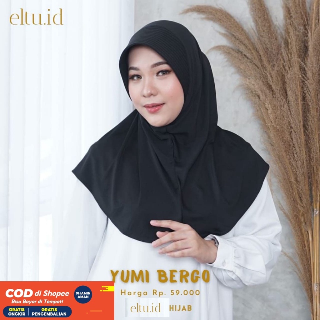 Jual Eltu Hijab Bergo Hijab instan Yummi Polos Eltu Terbaru | Shopee Indonesia