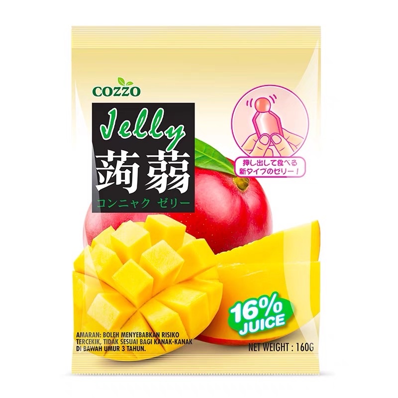 Jual Cozzo Jelly Zero Fat Konnyaku Jelly Pouch 蒟蒻 160g Cemilan Jelly | Shopee Indonesia
