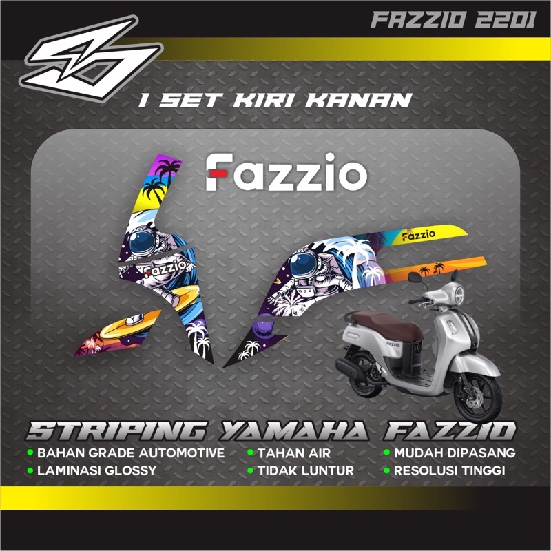 Jual STRIPING YAMAHA FAZZIO VARIASI ONE SET KUNING | Shopee Indonesia