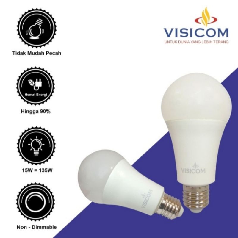 Jual LAMPU LED BULB 15WAT 15WATT VISICOM HB | Shopee Indonesia