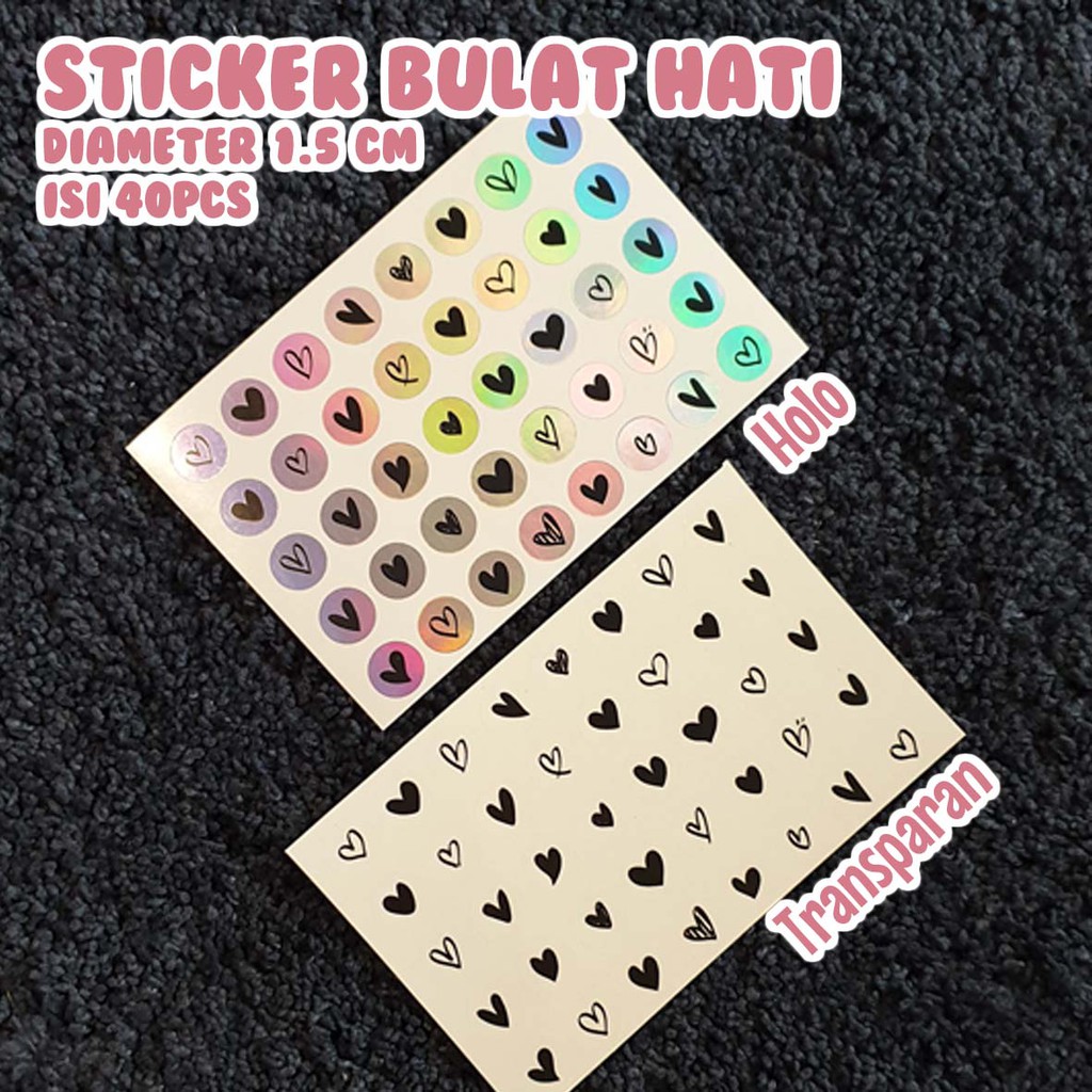 Jual stiker bulat hati | Shopee Indonesia