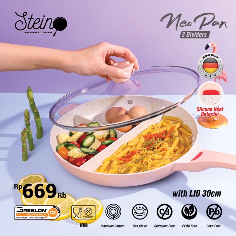 Jual (FREE SABUT NYLON) Stein Steincookware Neo Pan 30cm Divider 3 in 1 ...