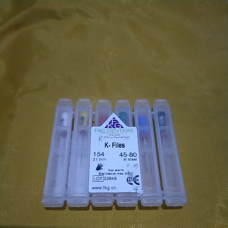 Jual K Files Flex FKG Dentaire (21mm #15-40 dan #45-80; 25mm #90-140 ...
