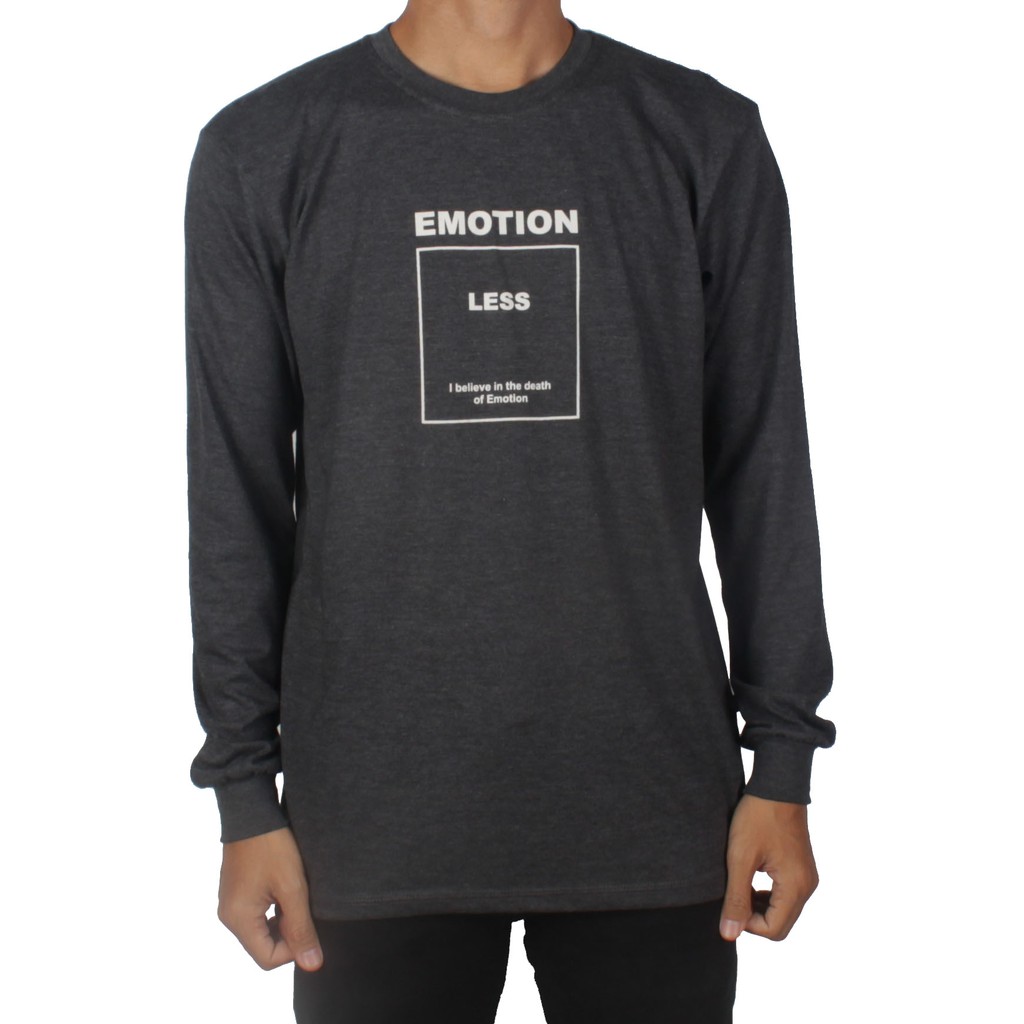 Jual Long Sleeve "Less Emotion" | Shopee Indonesia