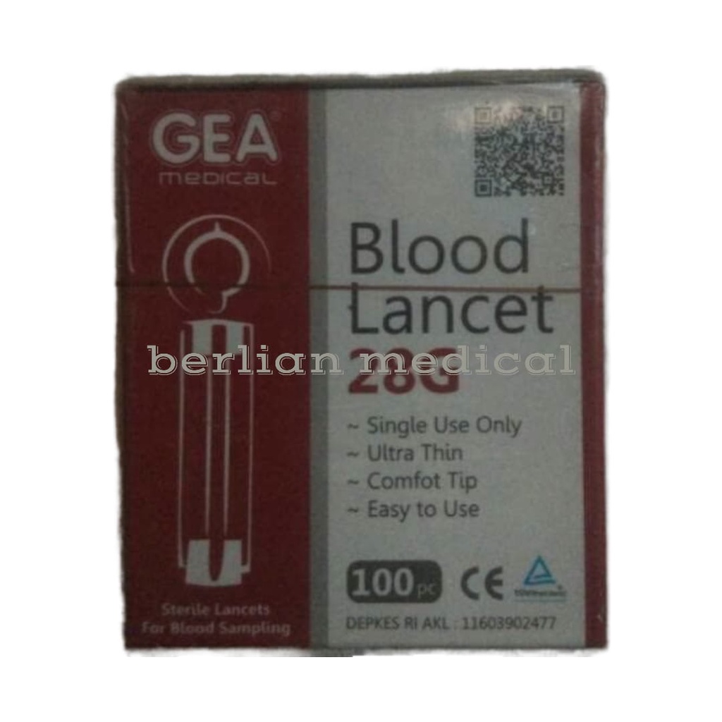 Jual Blood Lancet Gea / jarum lancet tes darah / jarum tes gula darah ...