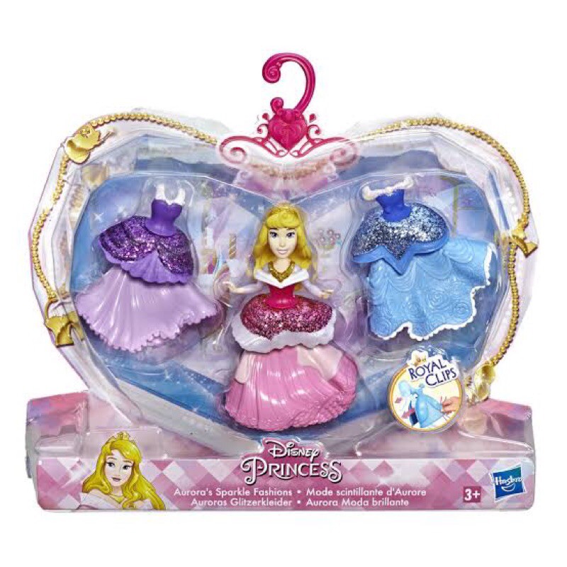 Jual Disney Princess Aurora Collectible Doll with 3 Glittery One-Clip ...