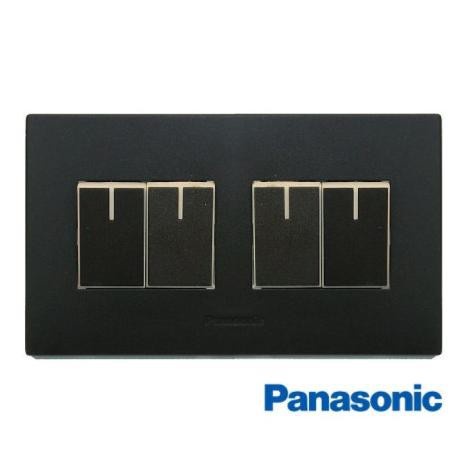 Jual Saklar 4 Gang Panasonic e Style Black Matte WESJ 78049 Hitam ...