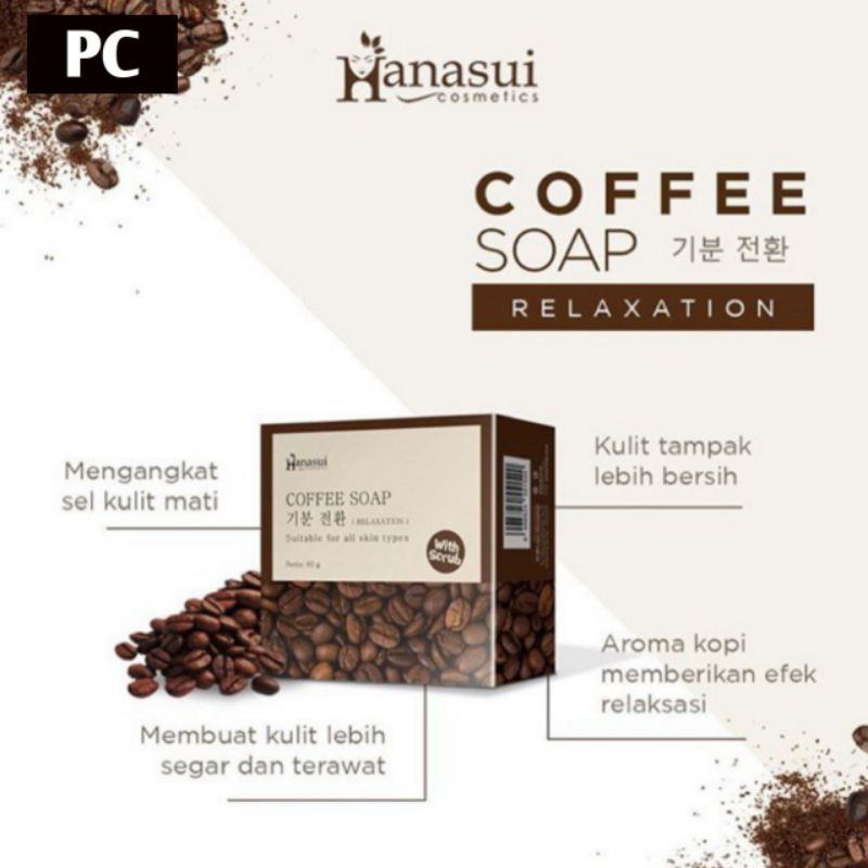 Jual Hanasui sabun coffee scrub soap BPOM / sabun kopi relaxation ...