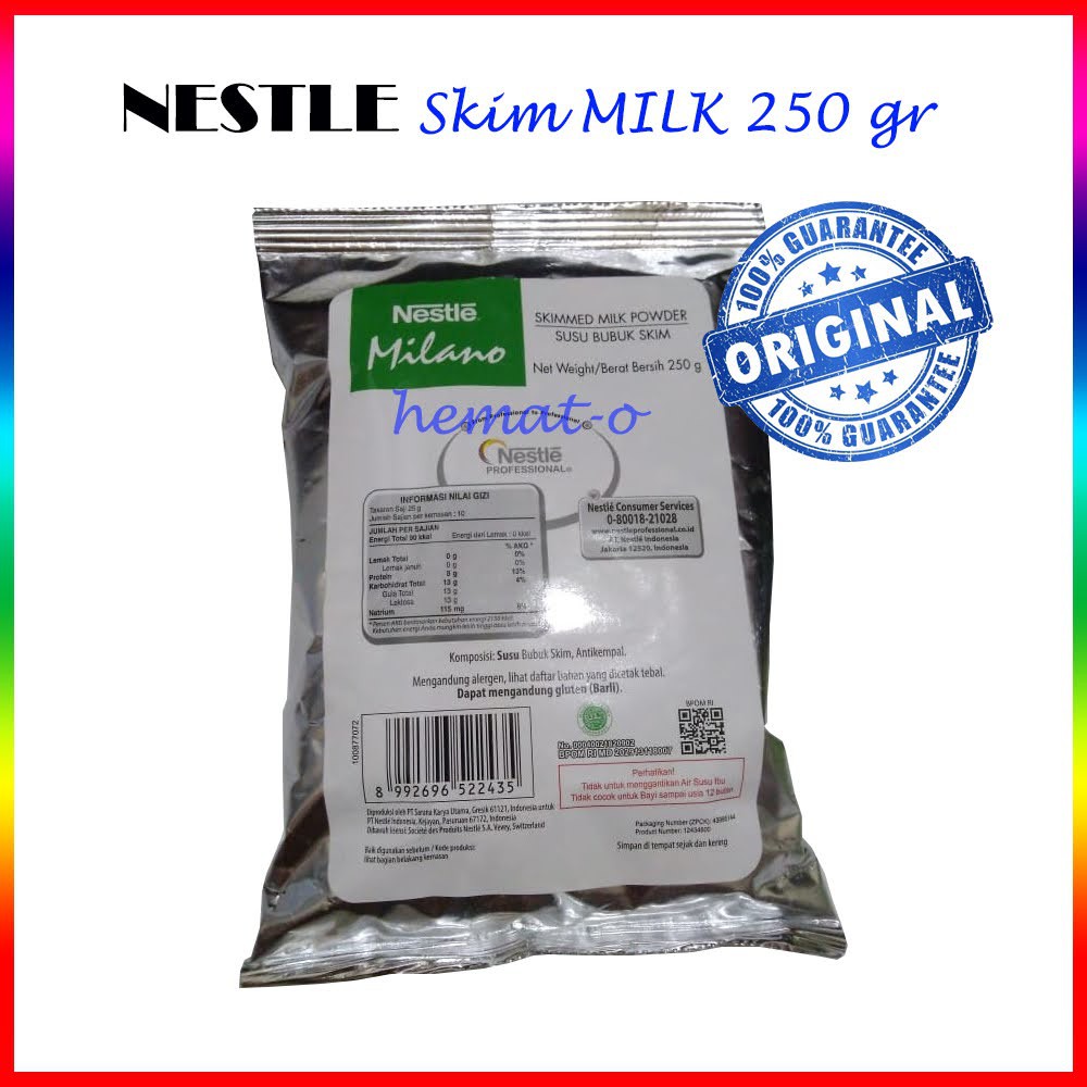 Jual Nestle Skim Milk Powder 250gr Susu Bubuk Skim susu rendah lemak ...