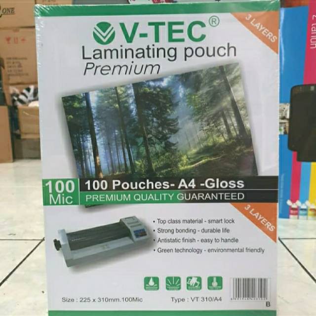 Jual Plastik Laminating V-tec VTEC Glossy A4 x | Shopee Indonesia