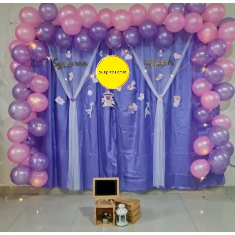 Jual paket dekoraai backdrop syukuran aqiqah tasyakuran graduation ...