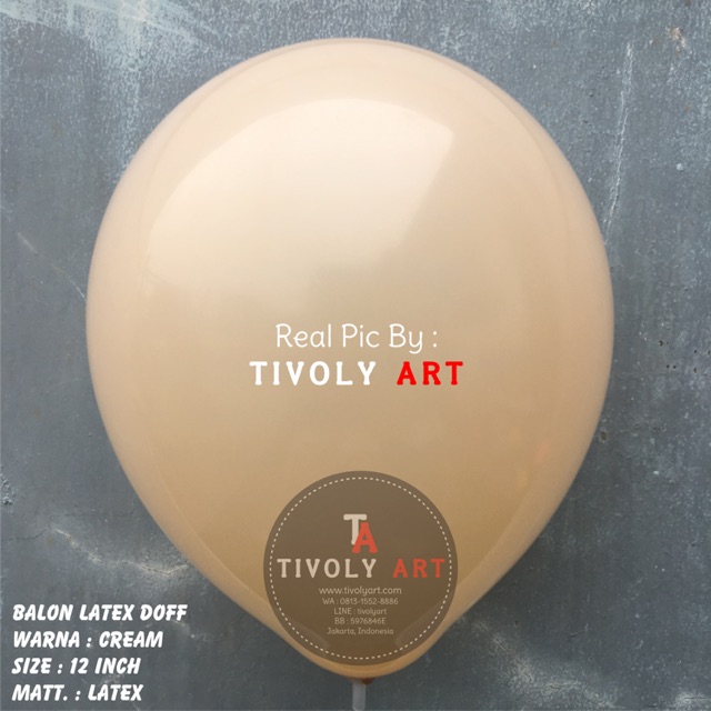 Jual Balon Latex Doff Cream | Balon Doff Cream | Balon Retro 12 Inch ...
