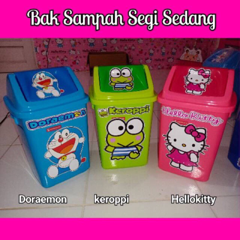 Jual Tempat Sampah Karakter Hello Kitty Keropi Doraemon Shopee Indonesia