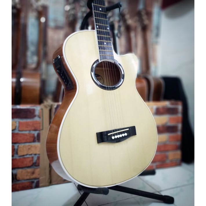 Jual Gitar Akustik Elektrik Tanam Besi (Lengkap Fullset) | Shopee Indonesia