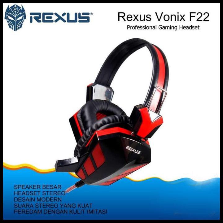 Jual safj rexus f22 e-sport gaming headset f-22 blue - rex-f22-bl ...