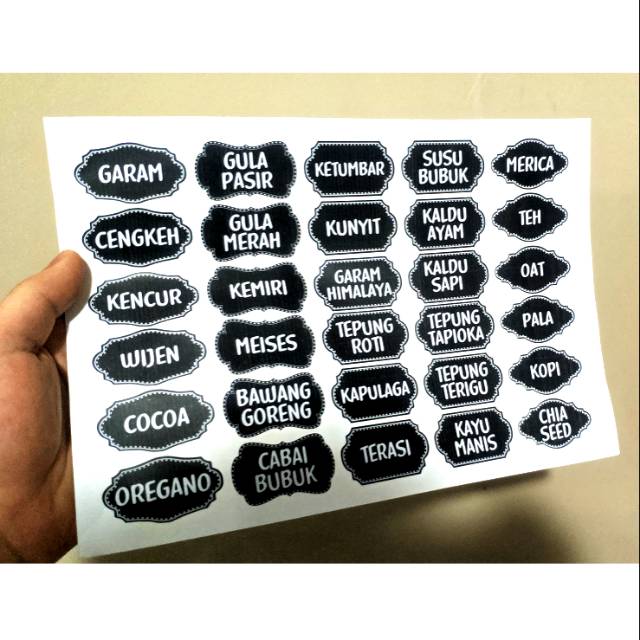 Jual STIKER BUMBU DAPUR / LABEL BUMBU / STICKER COFFEE CAFE / LABEL ...