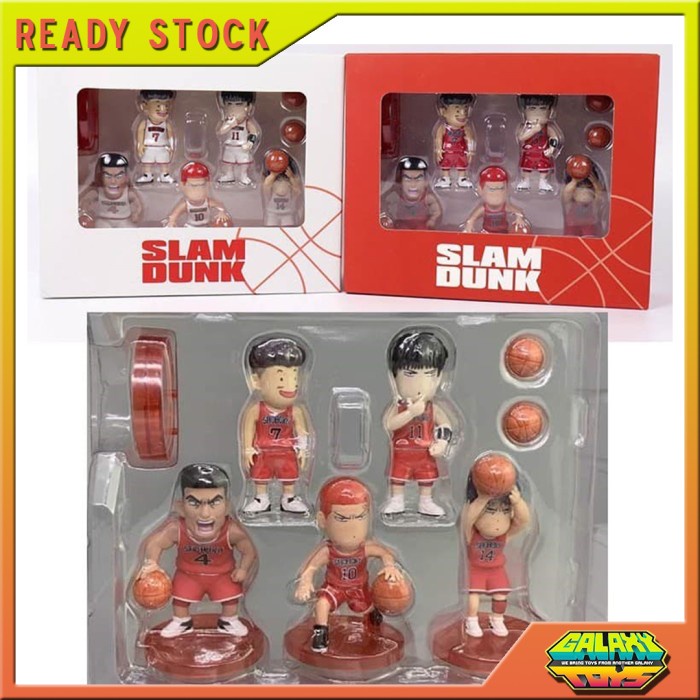 Jual Dasin Model Slam Dunk Anime Mini Figure Set - Chibi Shohoku Team ...